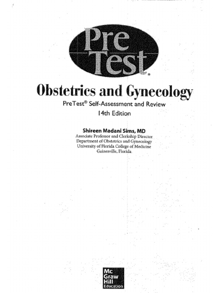 Pre Test Obs and Gyne | PDF