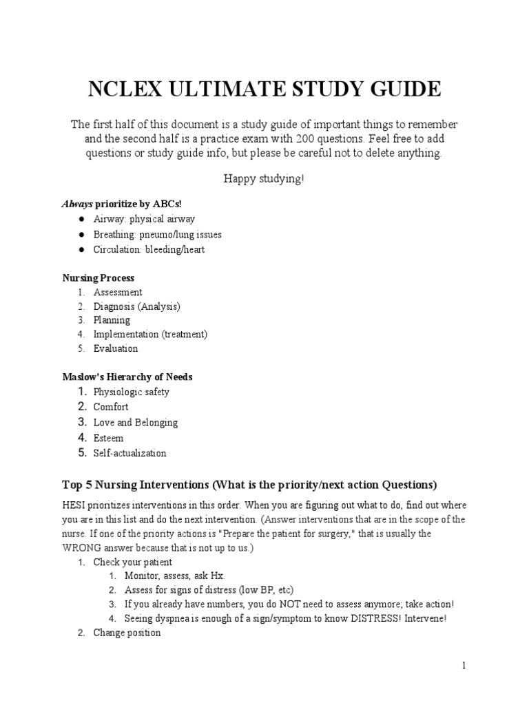 NCLEX Study Guide and Practice Exam | PDF | Hyperthyroidism | Stroke