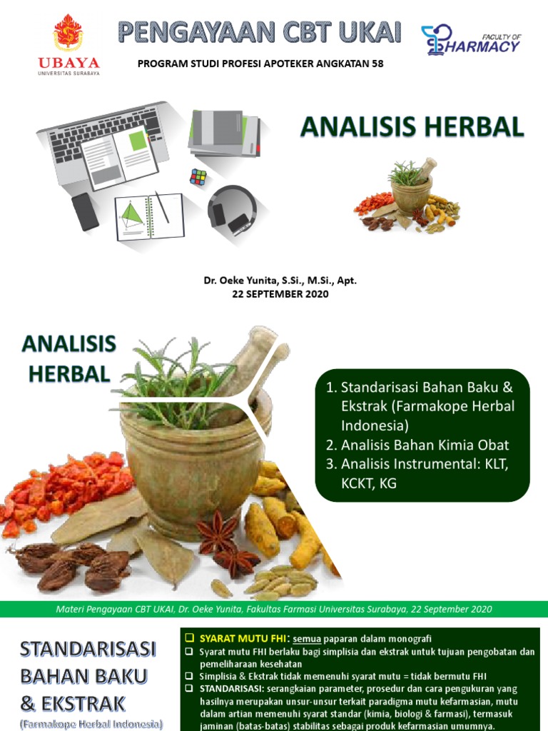 Standarisasi Farmakope Herbal 2024 | PDF