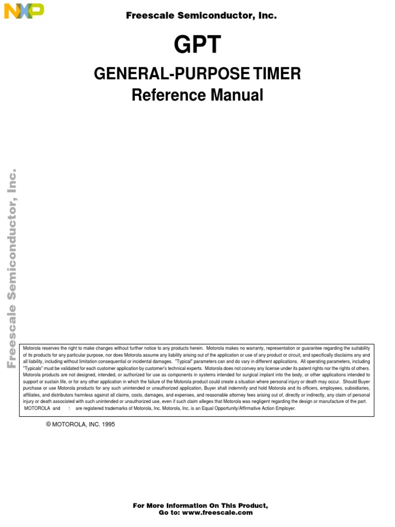 Gpt General Purpose Timer Reference Manual Descargar Gratis Pdf