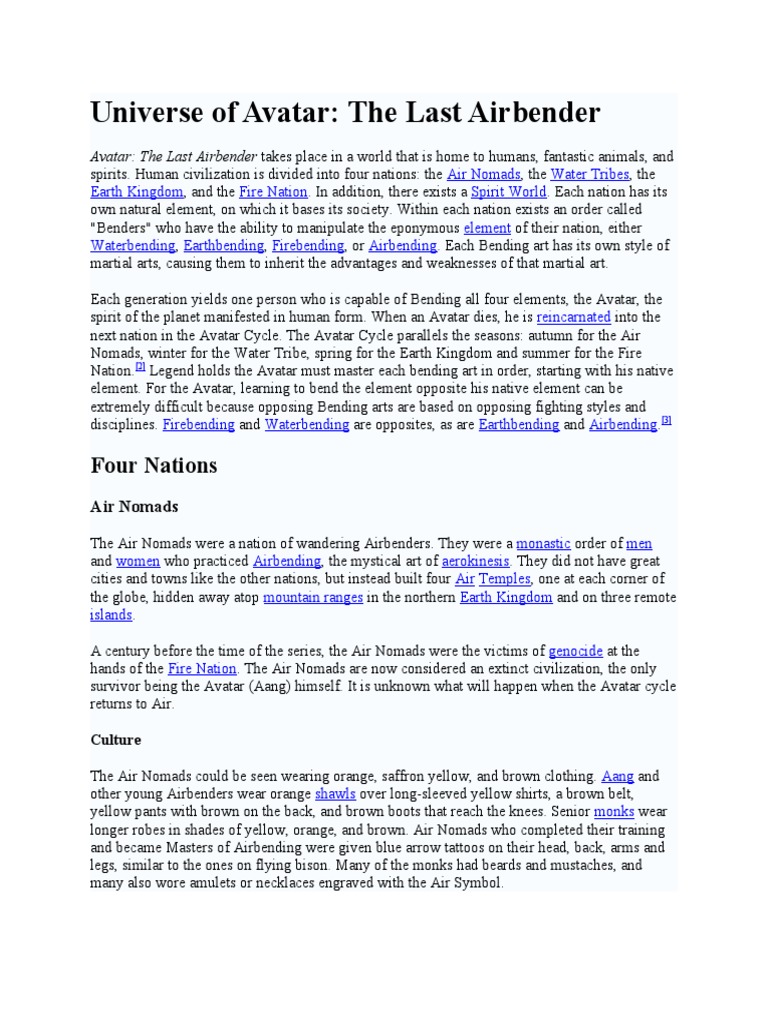 Universe of Avatar | PDF