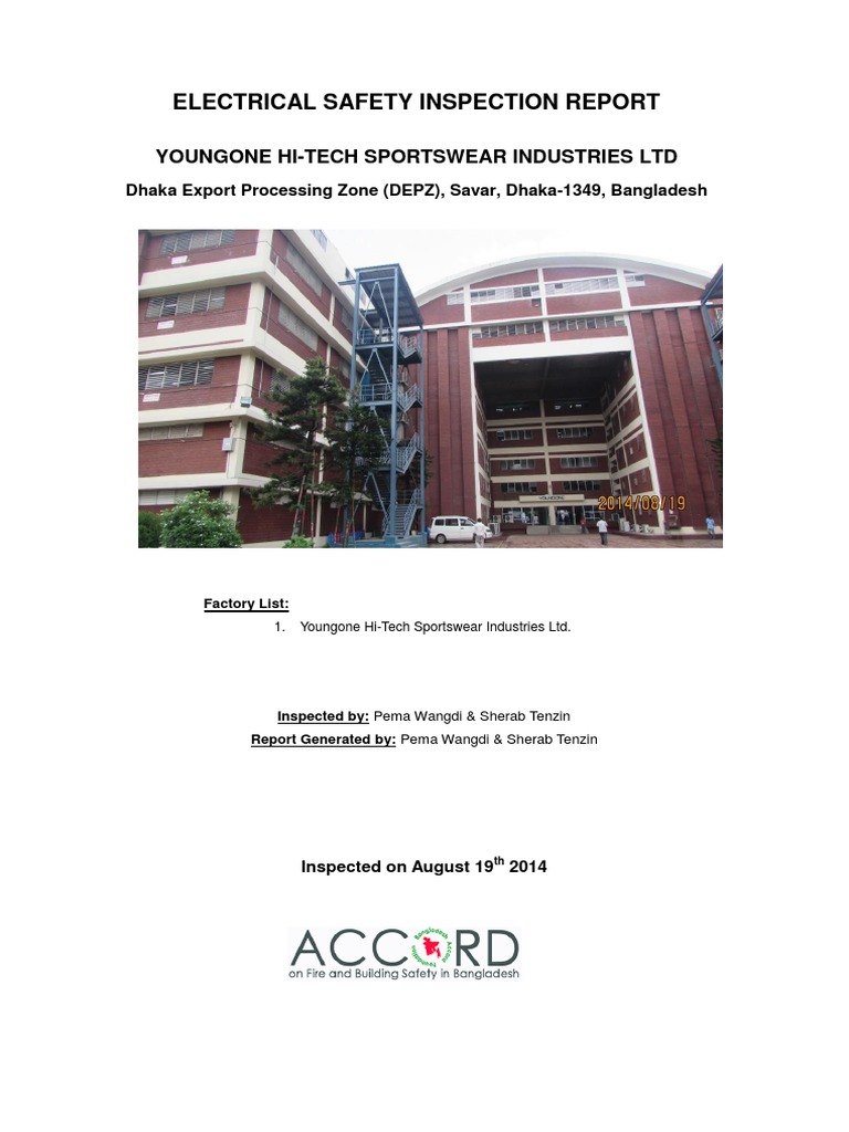 Electrical Safety Inspection Report Template | PDF | Pipe (Fluid ...