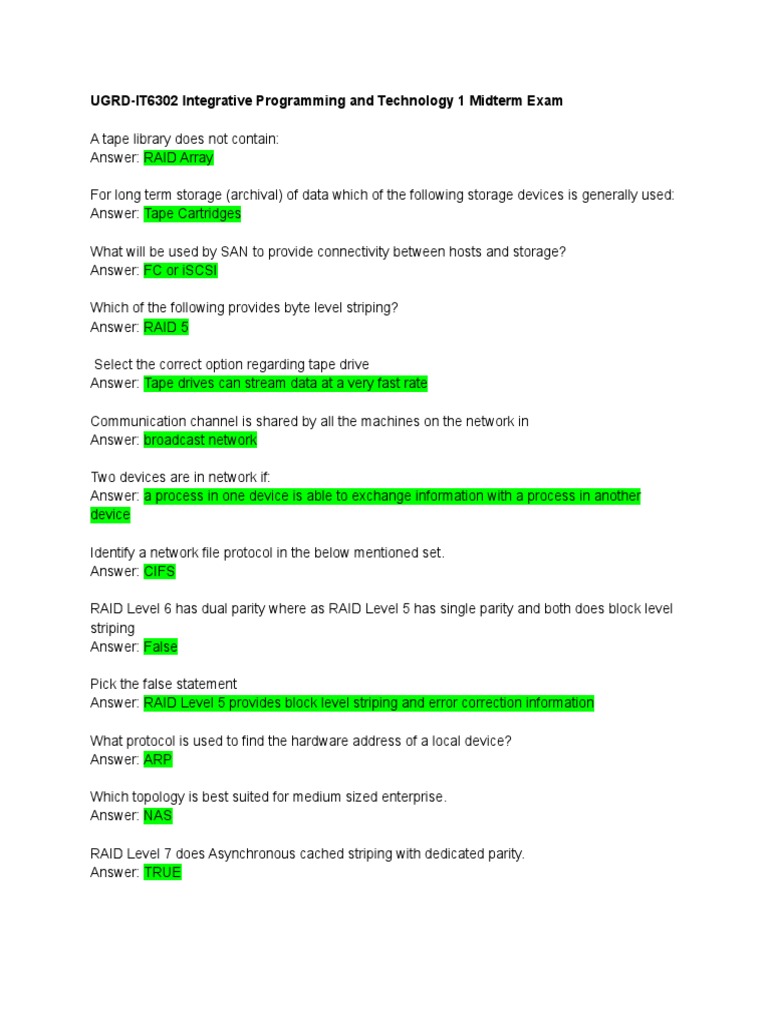 UGRD-IT6302 Integrative Programming and Technology 1 Midterm Exam | PDF ...