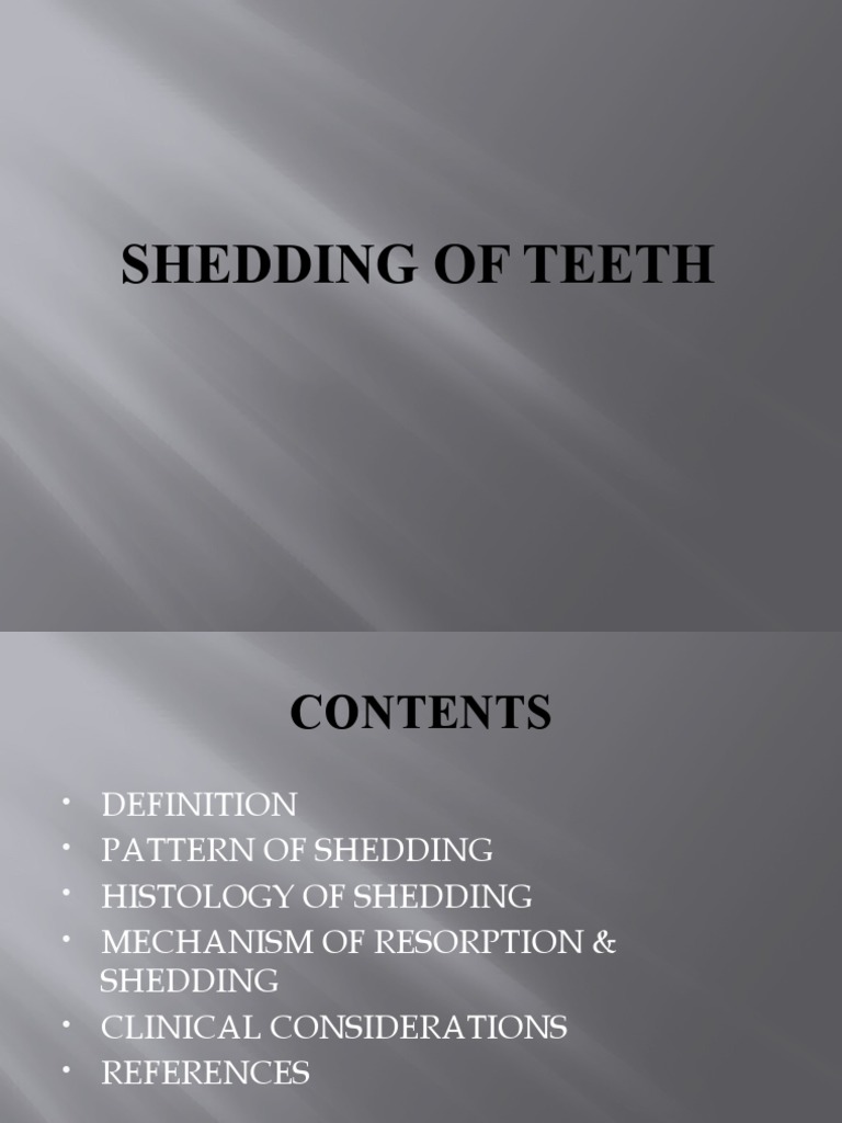 Shedding of Teeth | PDF | Dental Anatomy | Human Tooth