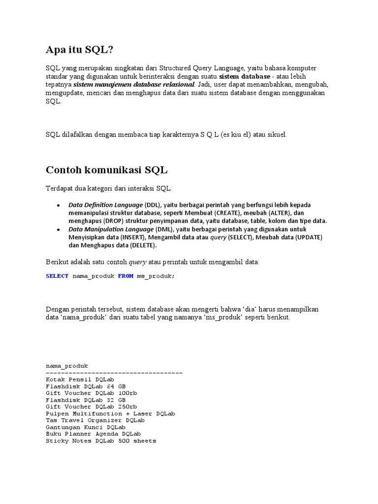 Sql Select Pdf