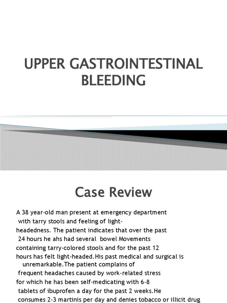 GI bleed | PDF | Clinical Medicine | Digestive System