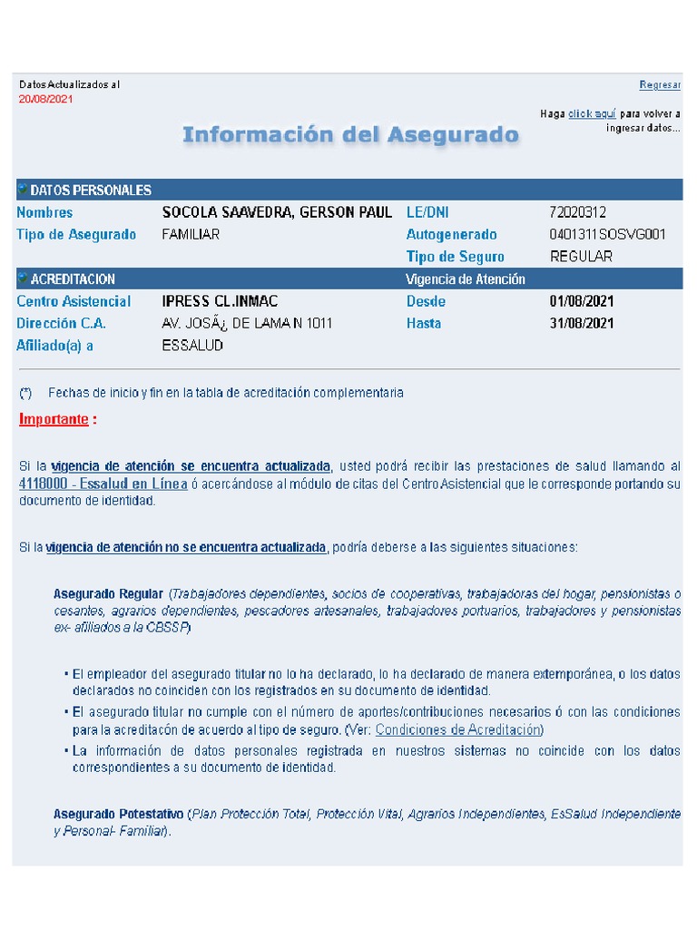 Certificado de Seguro | PDF