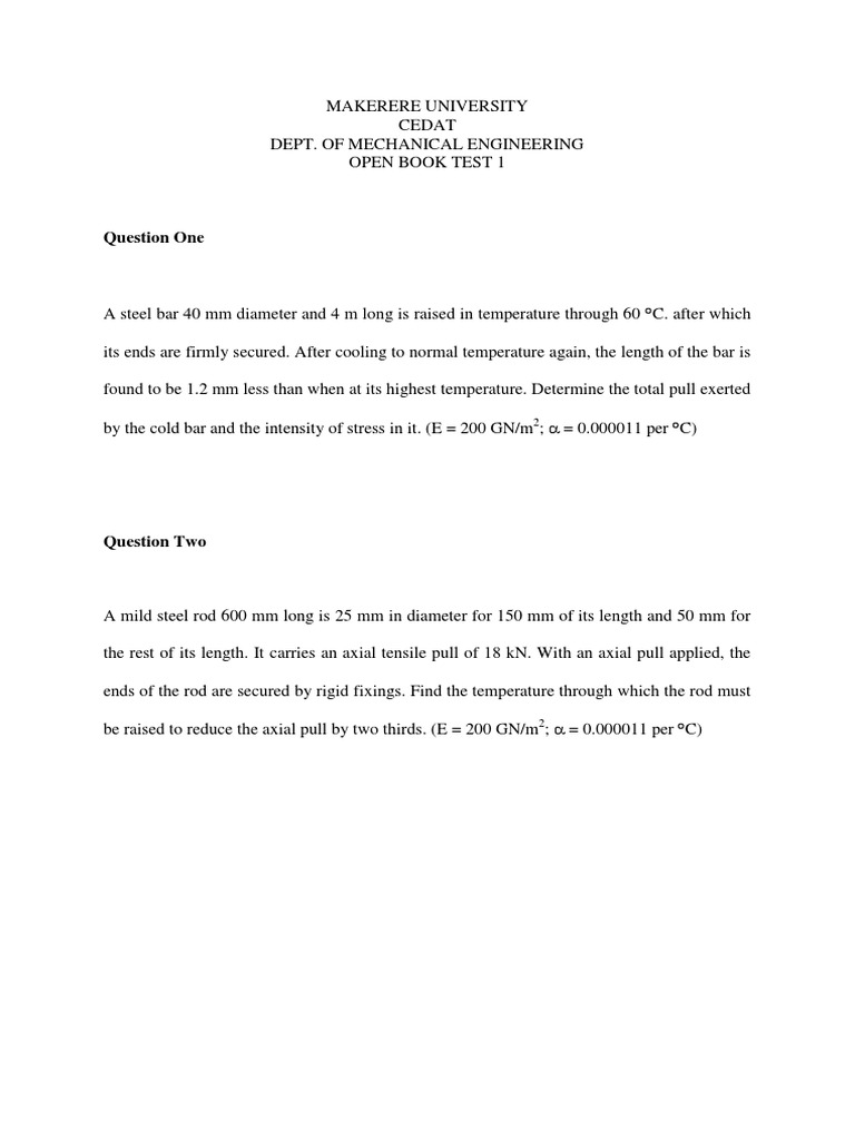 Open Book Test | PDF