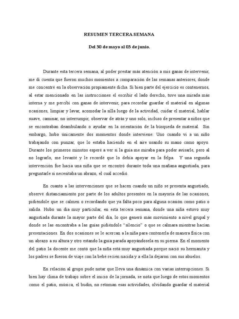 Giuliana FORNERIS - Observaciones Con Niños - TAREA | PDF