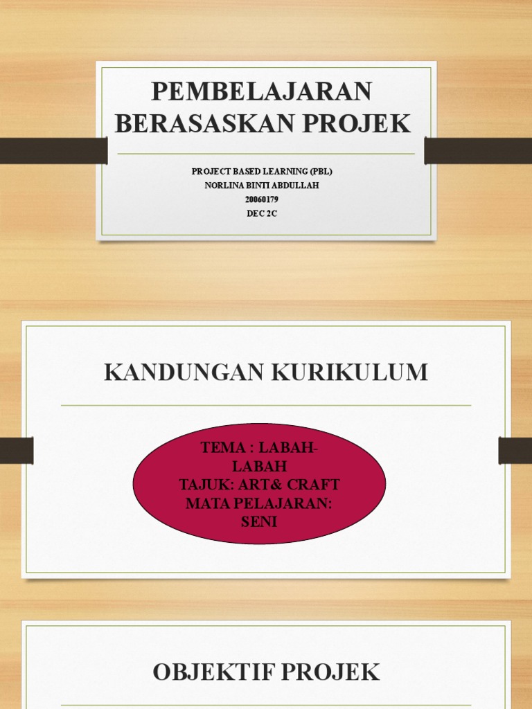 Pembelajaran Berasaskan Projek | PDF