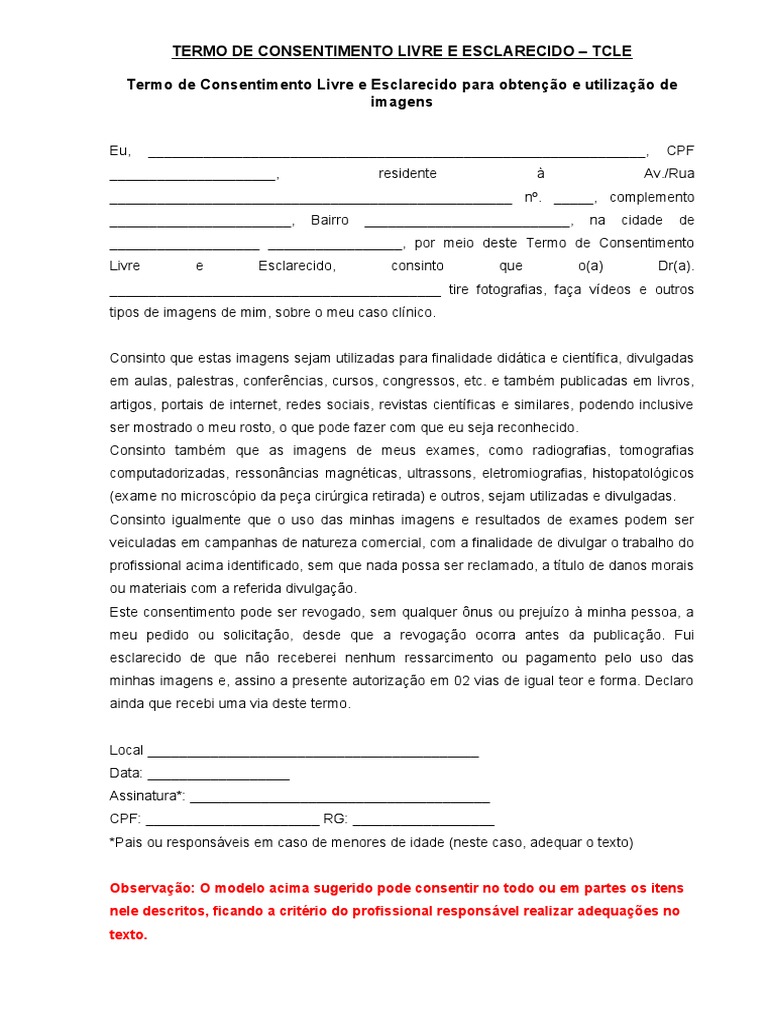 Modelo TCLE 1 - COFFITO | PDF