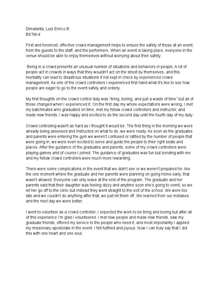 Reflection NSTP | PDF | Psychology | Psychological Concepts