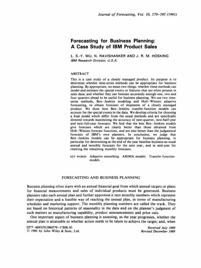 IBM Sales Forecasting Case Study | PDF | Autocorrelation | Forecasting