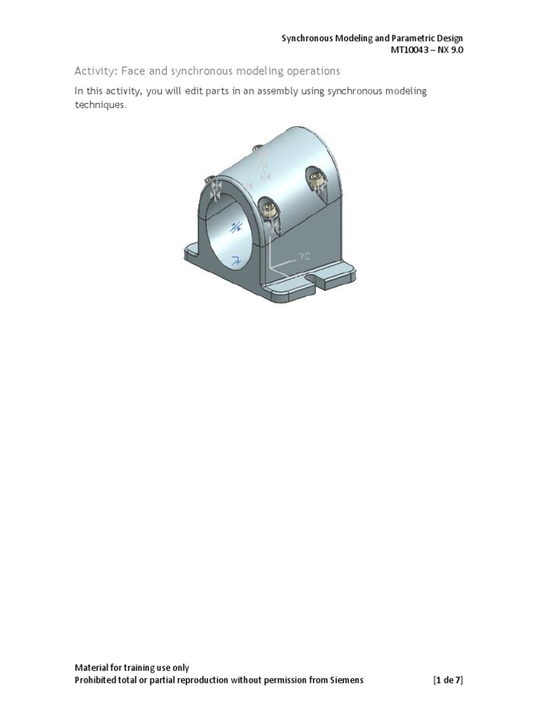 Synchronous Modeling in NX 9.0 | PDF | Mechanics | Geometry