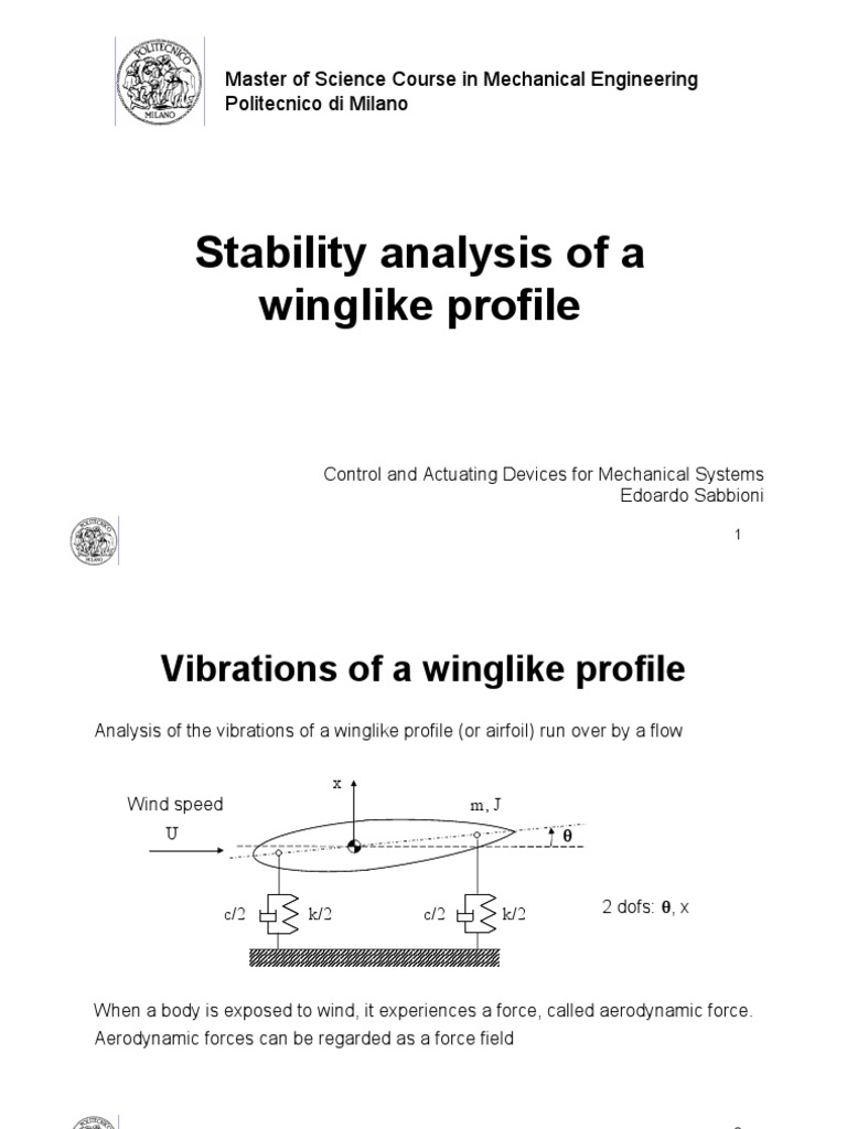 03-Application Stability-2 Dofs Airfoil | PDF | Lift (Force) | Fluid ...