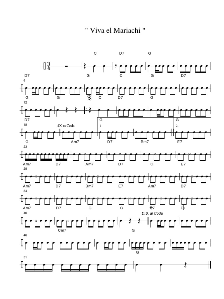 Viva El Mariachi Score | PDF