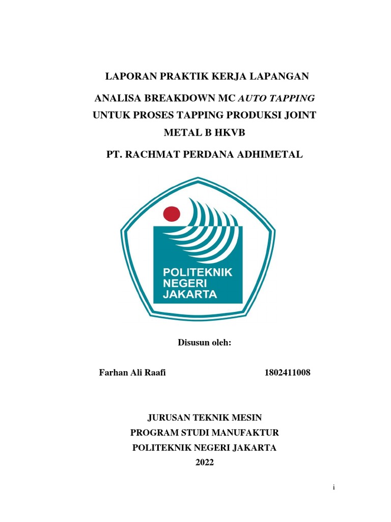 Laporan Praktik Kerja Lapangan Farhan Ali Raaf-Ttd | PDF