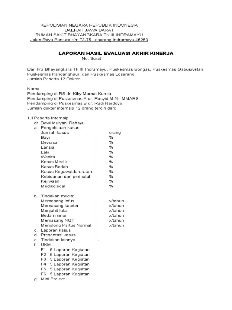 Arial - Laporan Hasil Evaluasi Akhir Edit | PDF | Kesehatan Holistik