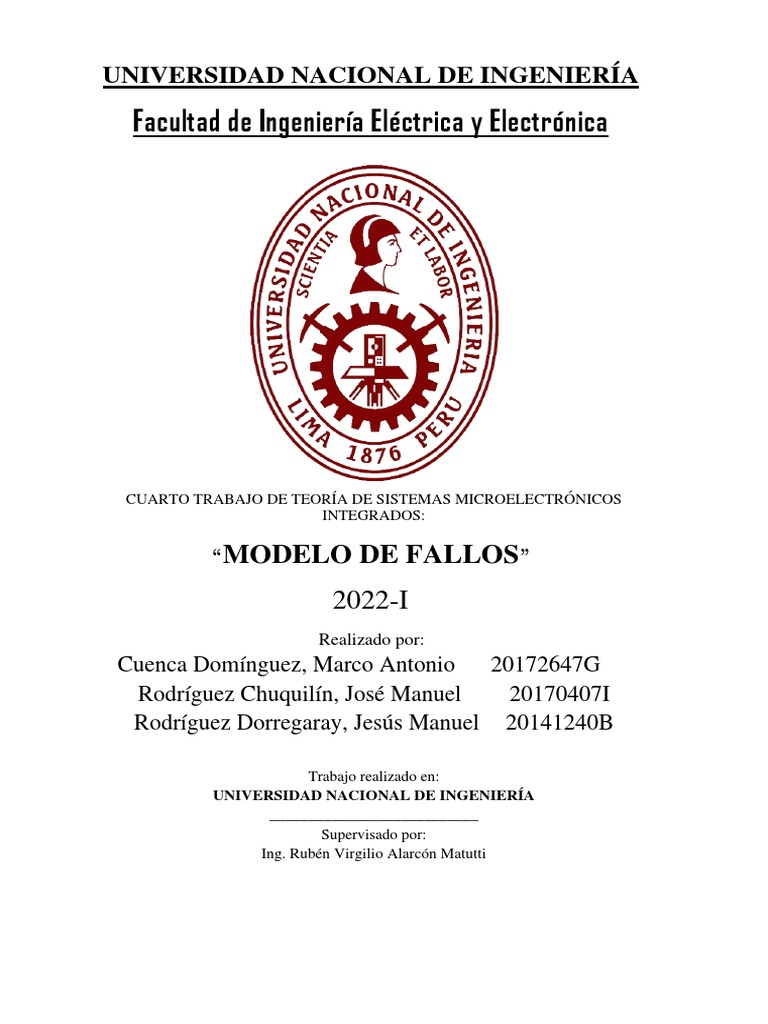 Modelo de Fallos | PDF | Cmos | Ingeniería Electrónica