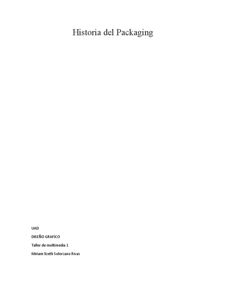 Historia Del Packaging | PDF | El plastico | Botella