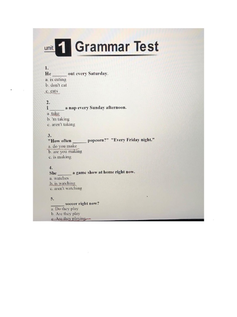 Cambridge Exercises For Unit 1 and 2 | PDF