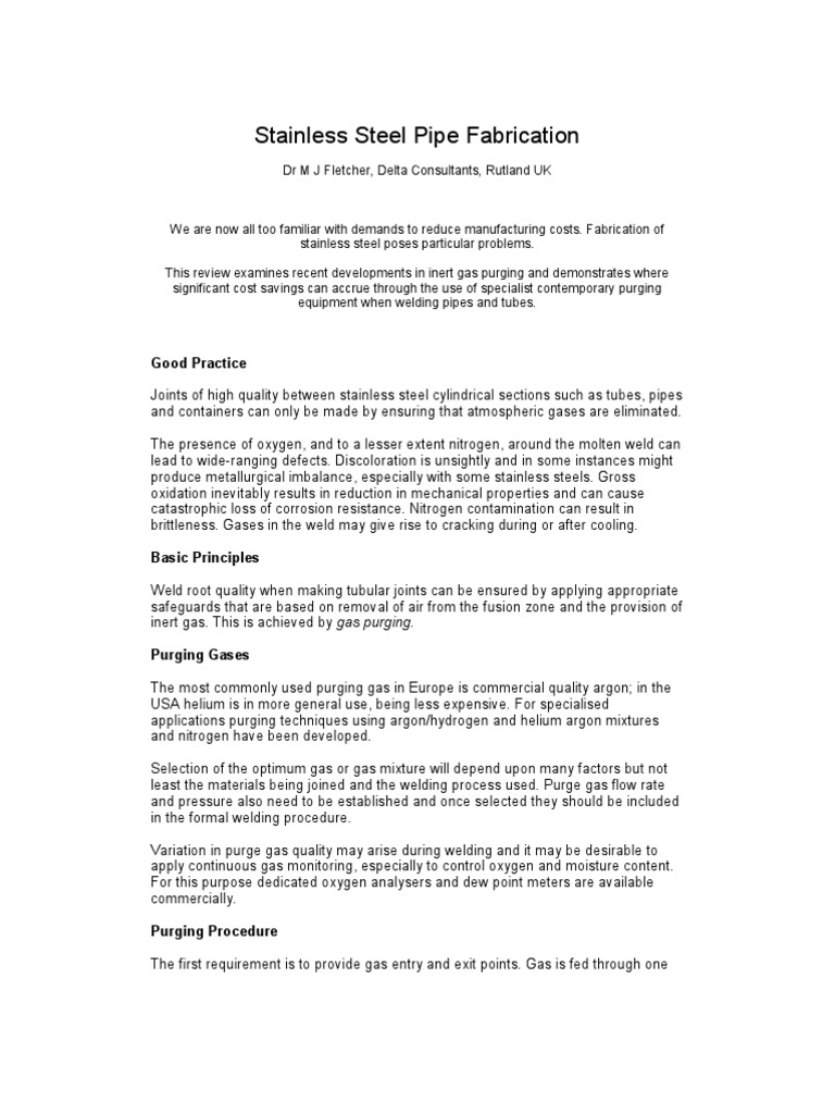 SS Pipe Weld Purging | PDF | Welding | Construction