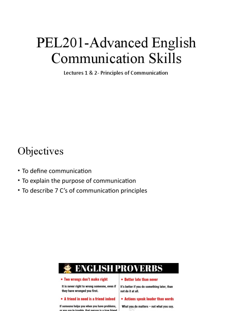 Lectures 1 2 Principles of Communication | PDF | Communication | Empathy
