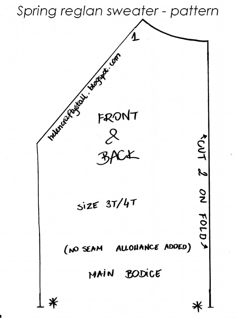 Reglan sweater pattern | PDF