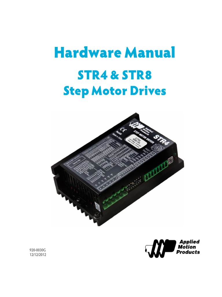 Hardware Manual: Str4 & Str8 Step Motor Drives | PDF | Power Supply ...
