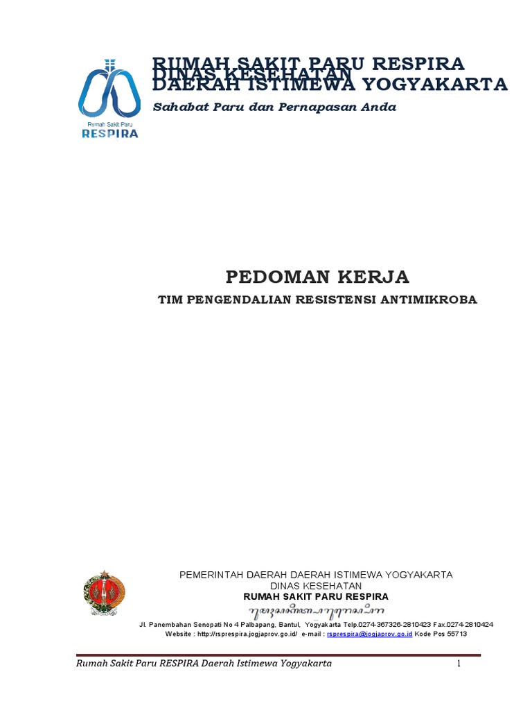 Pedoman Kerja PPRA RS Paru Respira | PDF