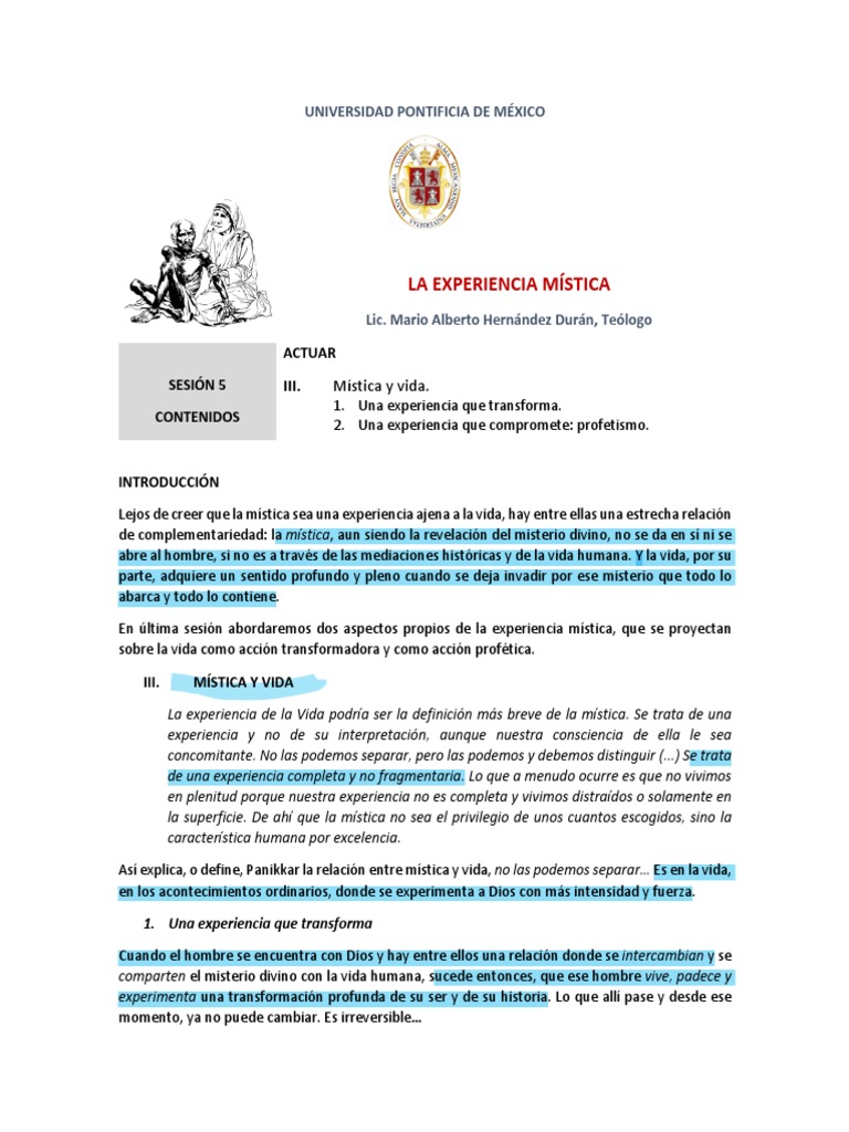 Experiencia Mística | PDF | Misticismo | Dios