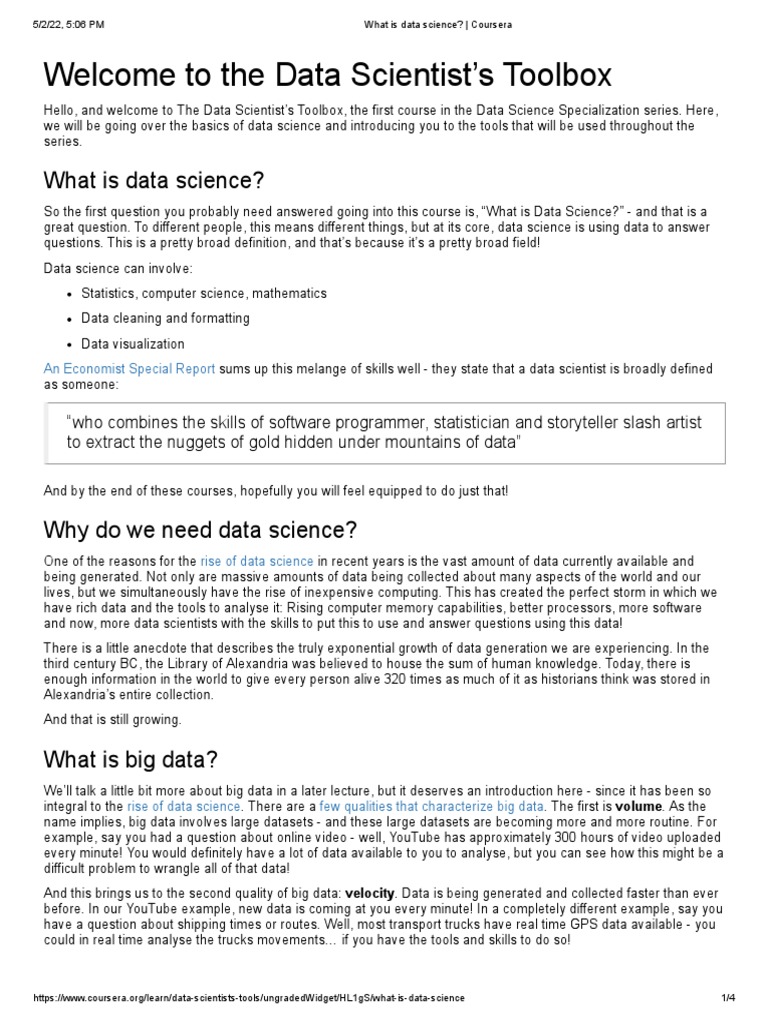 What Is Data Science PDF Data Science Science