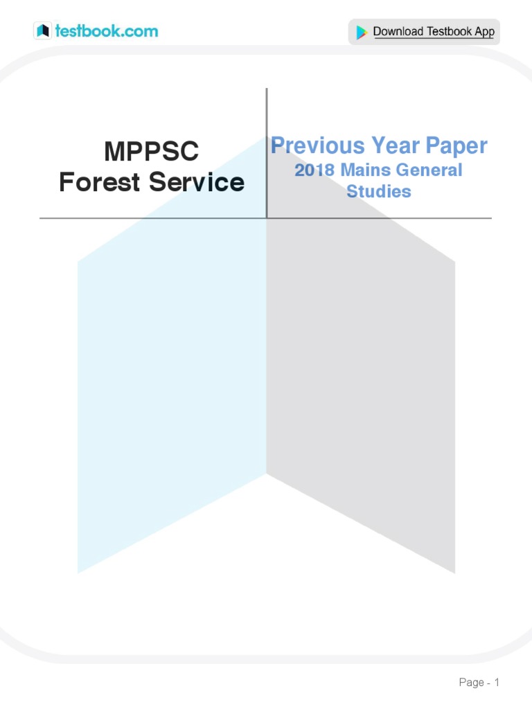 MPPSC Forest Service 2018 Mains English | PDF