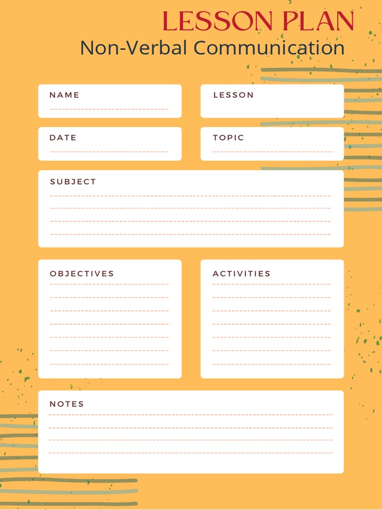 Green Minimal Illustrated Lesson Plan | PDF
