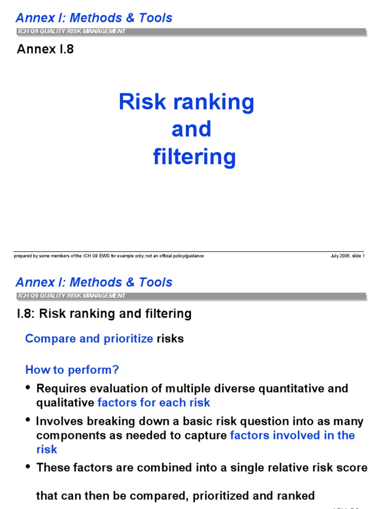 Q9 Risk Ranking Filtering | Risk Management | Risk Assessment