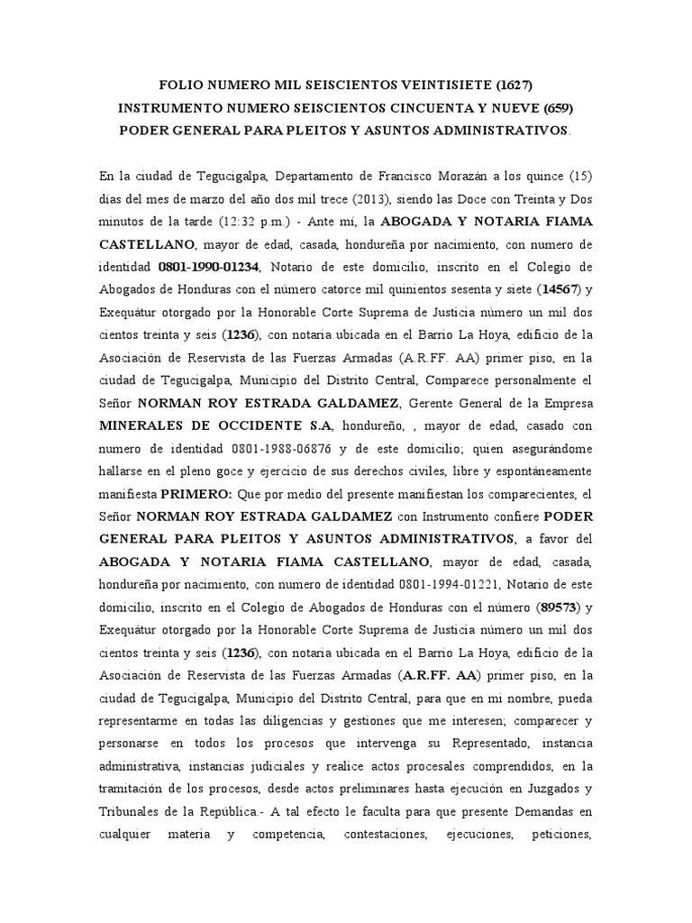 Poder General | PDF | Honduras | Justicia