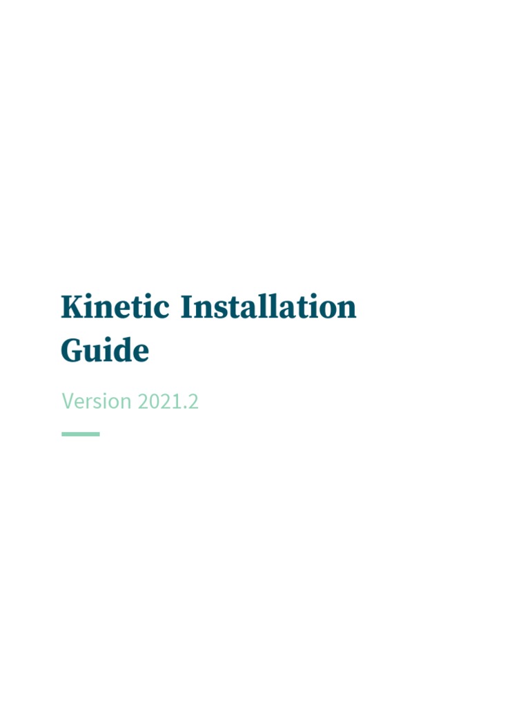 Kinetic InstallGuide 2021.2 | Download Free PDF | Microsoft Sql Server | Internet Information ...