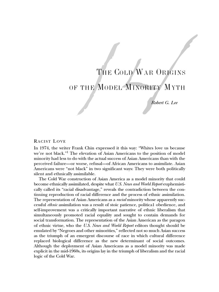 Cold War Origins of Model Minority Myth | PDF | Strike Action | The ...