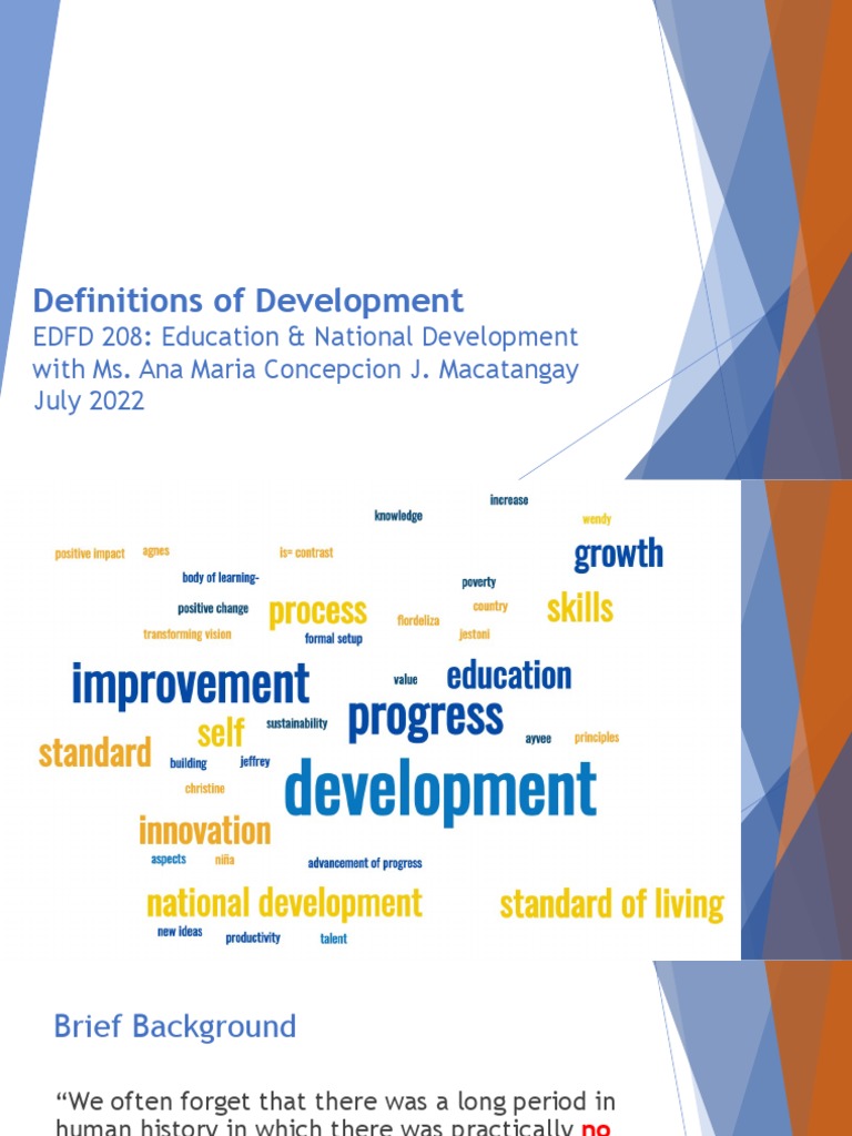 Definitionf of Development | PDF | Economic Growth