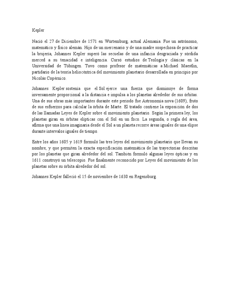 Kepler | PDF | Nicolás Copérnico | Johannes Kepler