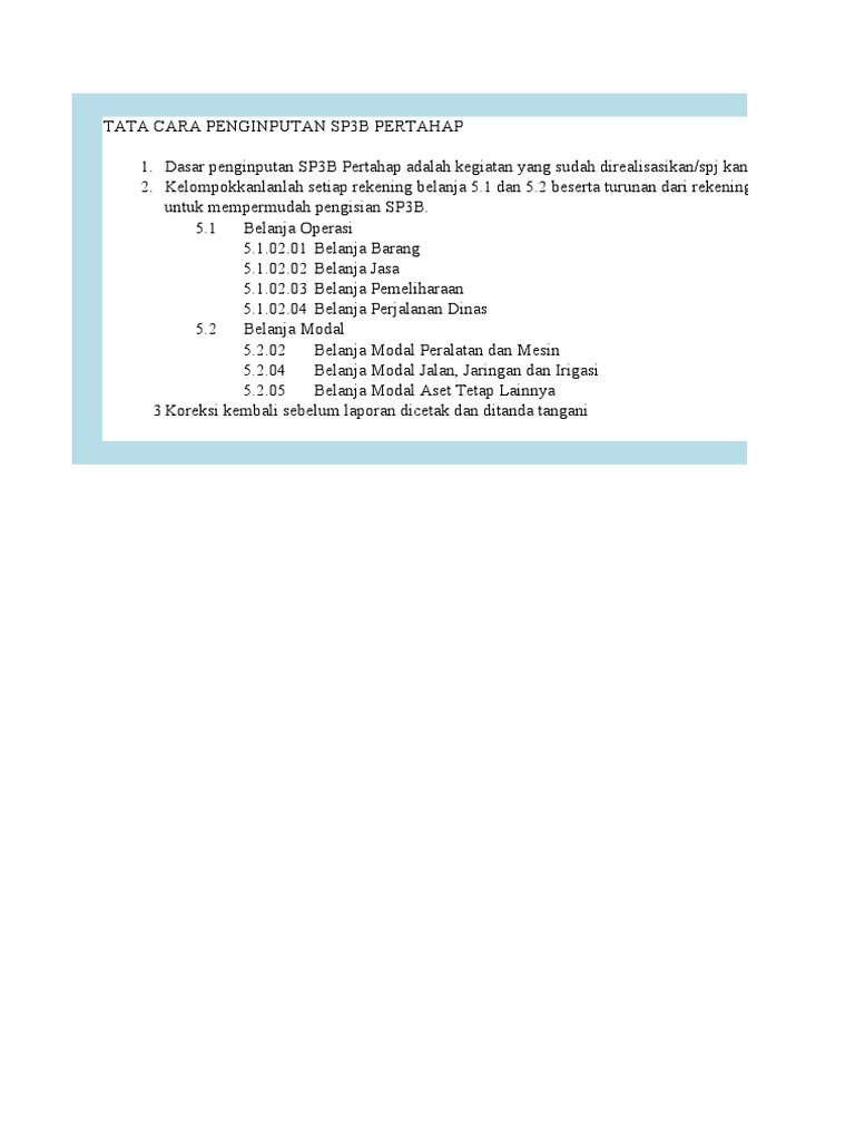 Panduan Input SP3B Sekolah | PDF