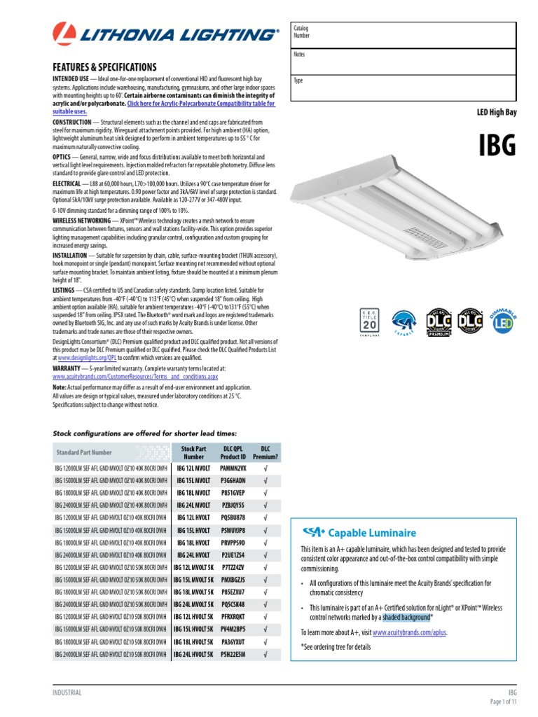 Ibg Led | PDF | Lighting | Electrical Engineering