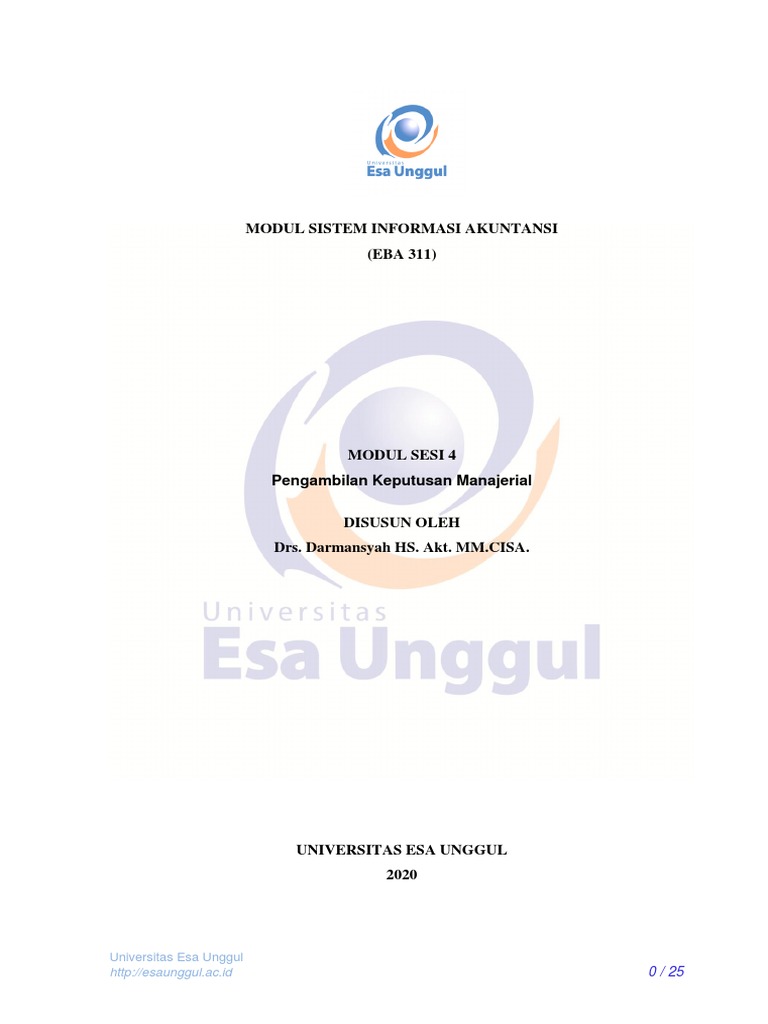 Modul-4 SIA Pengambilan Keputusan Manajerial | PDF