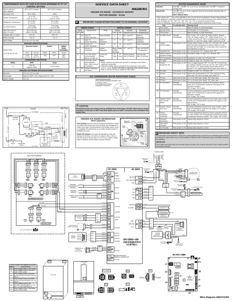 Frigidaire Refrigerator Diagnostic Codes | PDF | Refrigerator | Thermostat