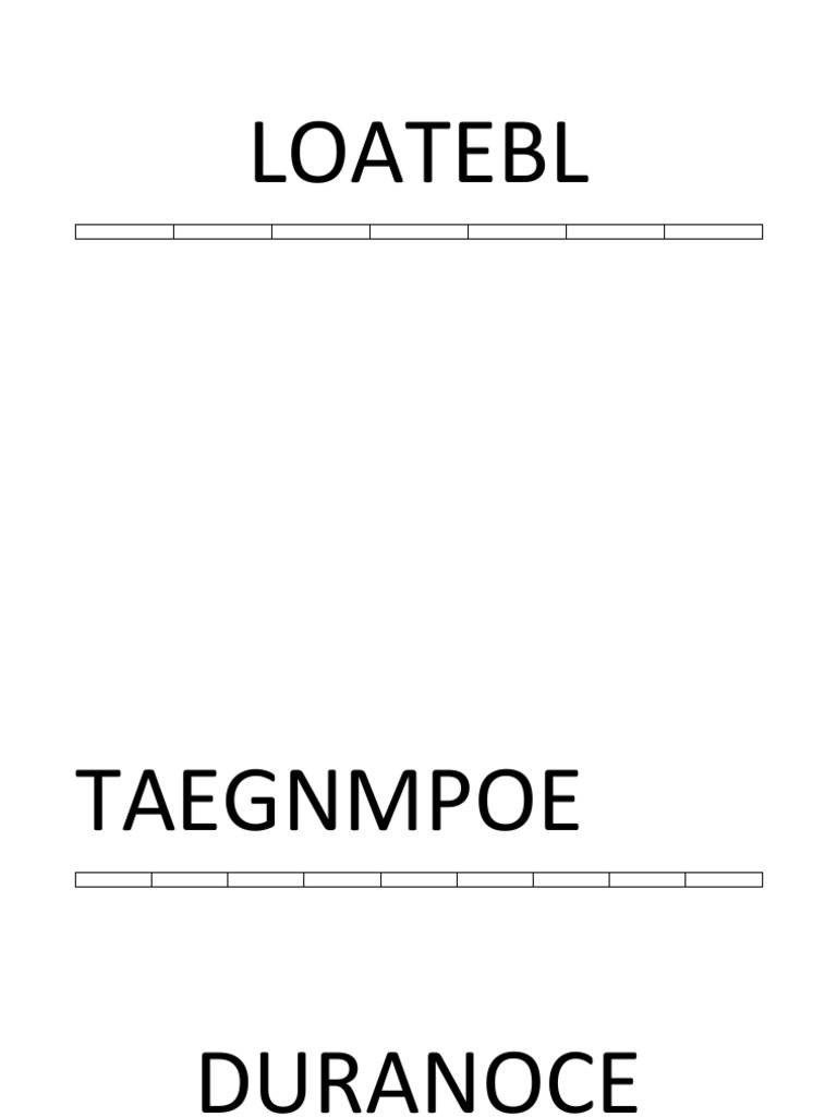 Ensalada de Palabras | PDF