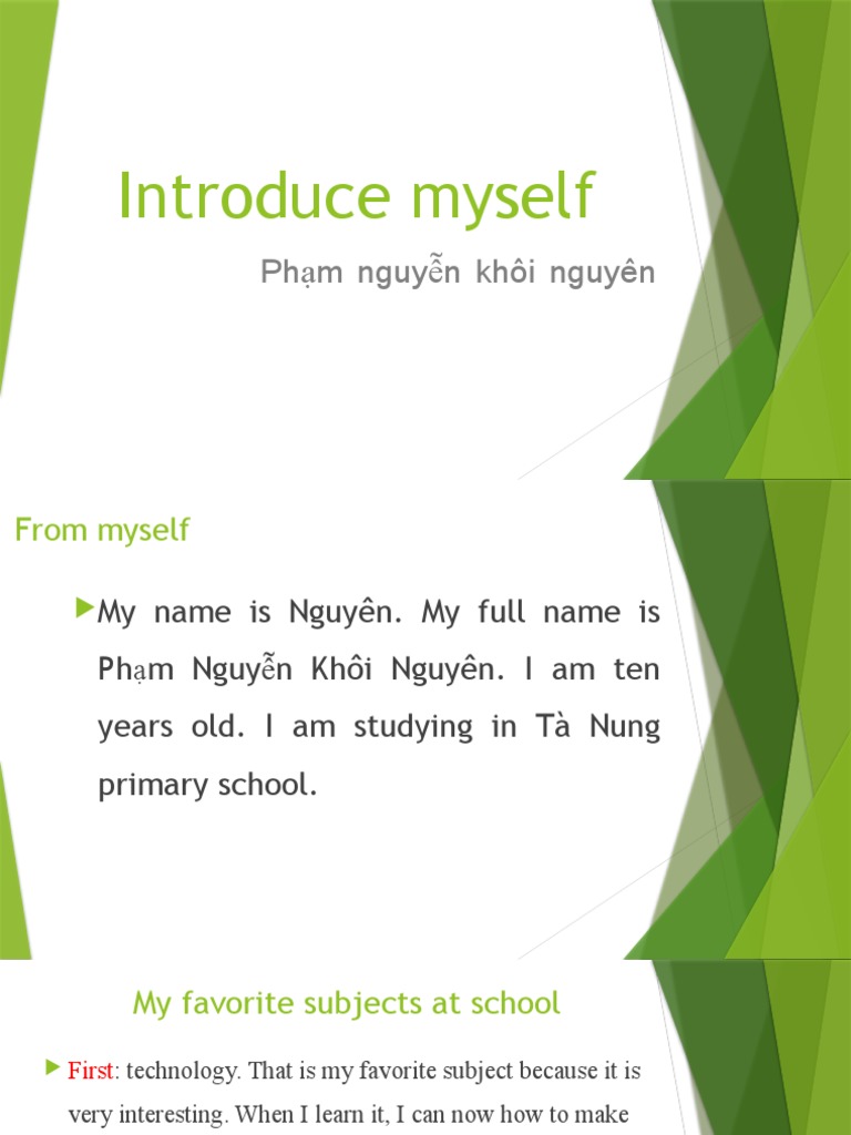 Introduce myself: Ph m nguy n khôi nguyên ạ ễ | PDF