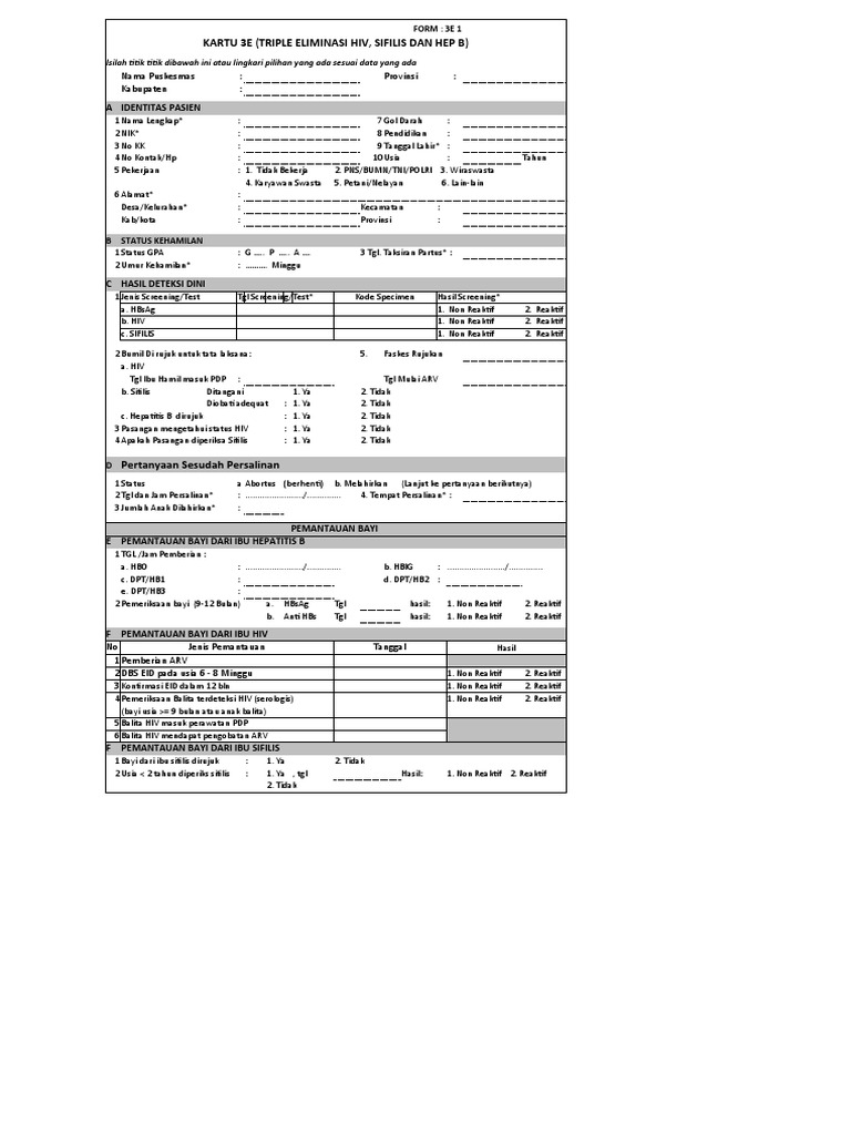 3E1 Kartu Bumil | PDF