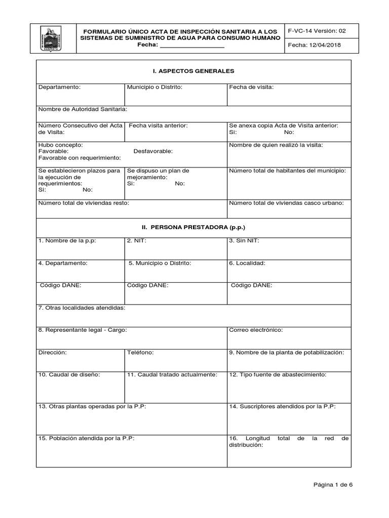 Formularios Resolución 082 Del 2009 | PDF | Agua | Seguridad y salud ...