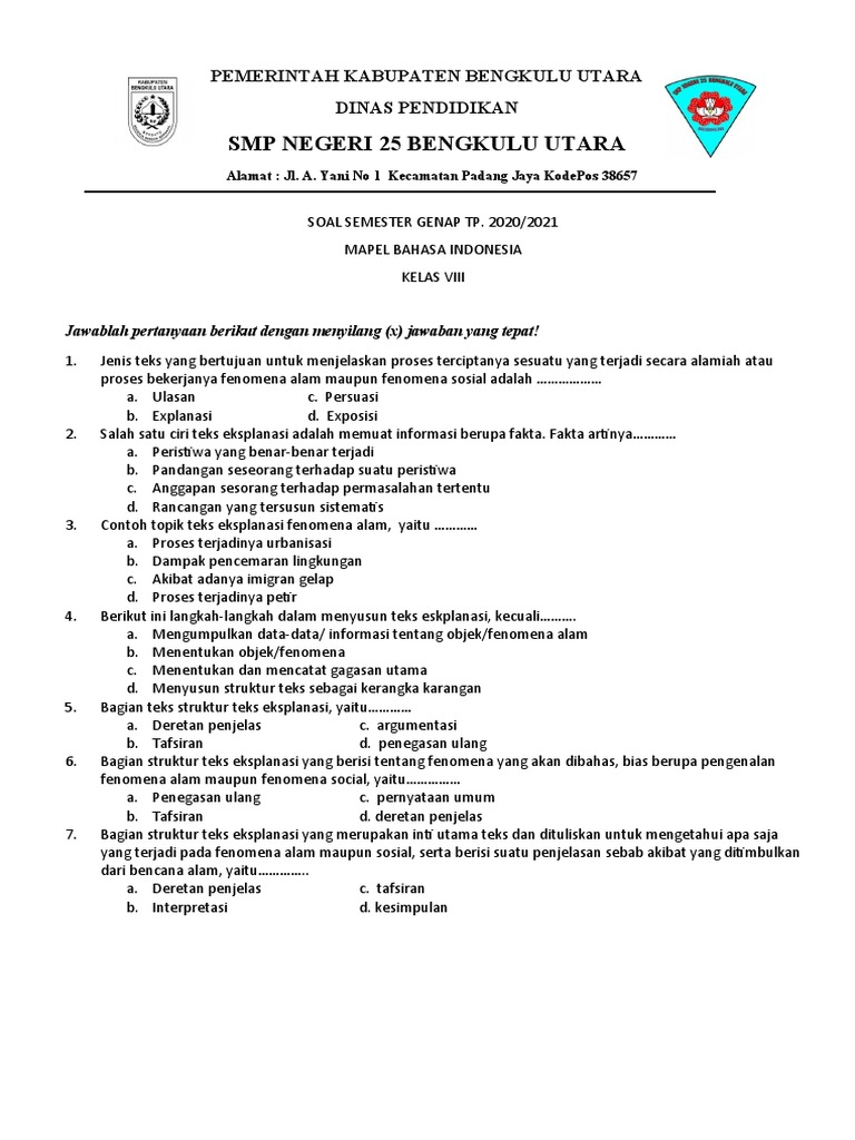 Soal Bu Umi Semester 2 | PDF