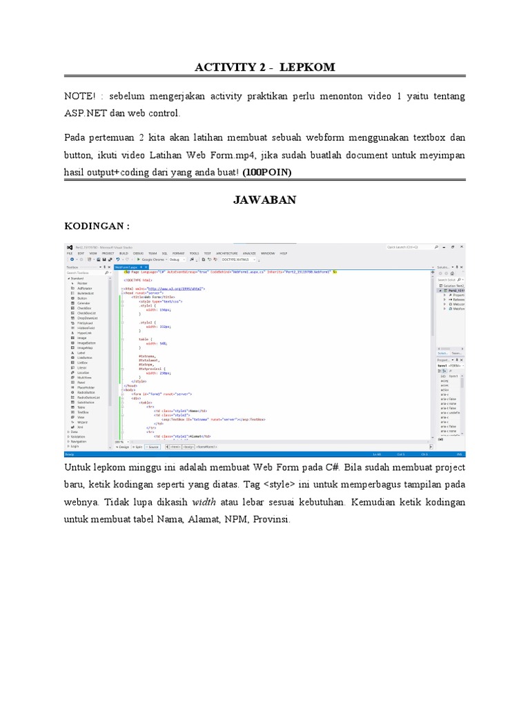 Pert2 - Act1 - Rusdiansyah Gunawan - 15119780 | PDF